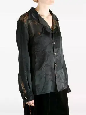 COMMUNS Floral-jacquard Shirt