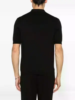 LUIGI GENTILE Short-sleeved V-neck Cardigan - Black