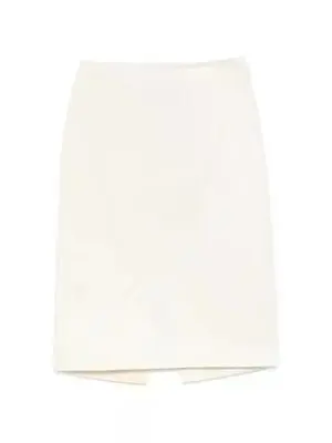 THE M.. Slit Midi Skirt - Neutrals