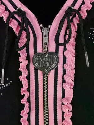 CHOPOVA LOWENA Appliqué-detail Zip-up Hoodie