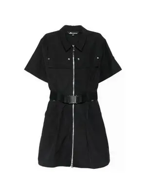 Moose Knuckles Belted Zip-up Mini Shirt Dress