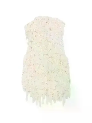 Isabel Benenato Fringed Gilet