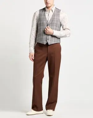 LARDINI Tailored Silk And Wool Vest - Blue
