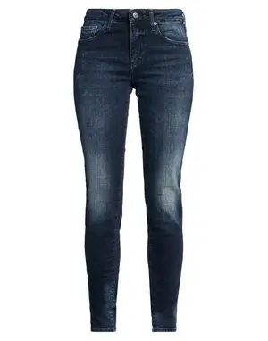 Armani Exchange Tapered Jeans With Leather Trims