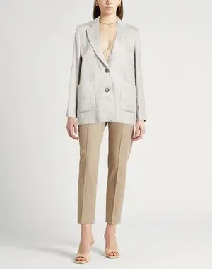 Peserico Striped Linen Blend Blazer