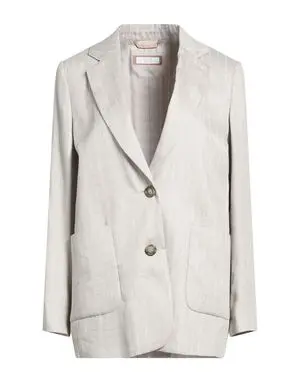 Peserico Striped Linen Blend Blazer
