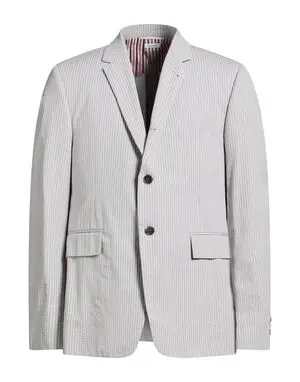 Thom Browne Single-breasted Striped Seersucker Blazer