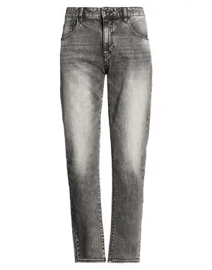 Armani Exchange Straight-leg Jeans With Logo - Black