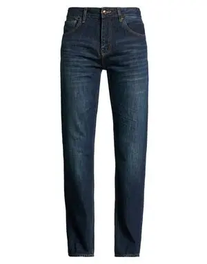Armani Exchange Tapered Fit Faded Dark Wash Denim Jeans