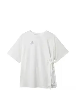 MUSIUM DIV. Graphic T-shirt With Tie Detail - White