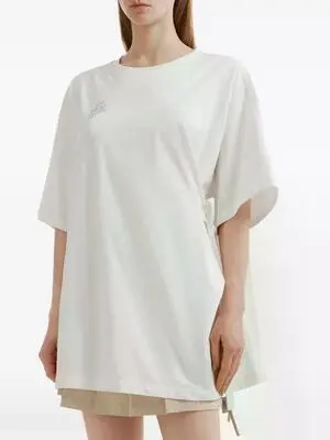 MUSIUM DIV. Graphic T-shirt With Tie Detail - White