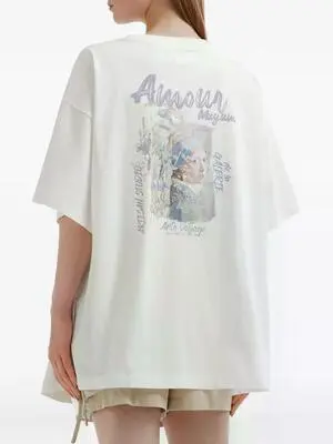 MUSIUM DIV. Graphic T-shirt With Tie Detail - White