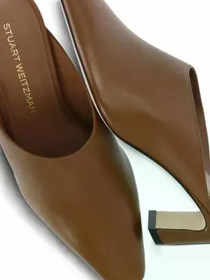 STUART WEITZMAN Stassi Pointed-toe Mules - Brown
