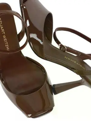STUART WEITZMAN Val Ankle-strap Heeled Pumps - Brown