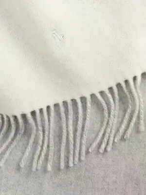 Polo Ralph Lauren Fringe Embroidered Scarf - Grey