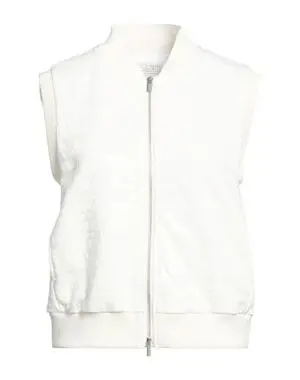 Peserico Woven Sleeveless Vest With Appliqués - Ivory