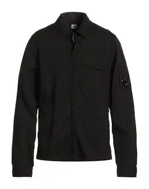 C.P. COMPANY Twill Jacket With Logo - Black