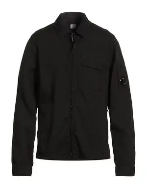 C.P. COMPANY Twill Jacket With Logo - Black