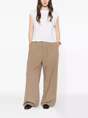 THESTROY Pleated Wide Leg Trousers