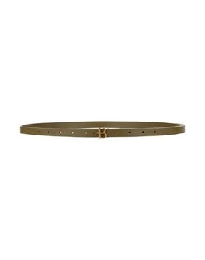 BALLANTYNE Pebbled Leather Skinny Belt