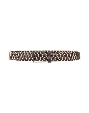 Paul & Shark Woven Leather Belt - Brown