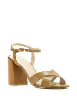 STUART WEITZMAN Criss-cross Alyssablocksmo Sandals - Neutrals
