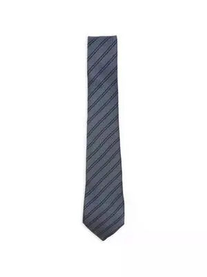 Zegna Striped Neck Tie - Blue