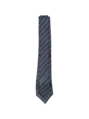 Zegna Striped Neck Tie - Blue