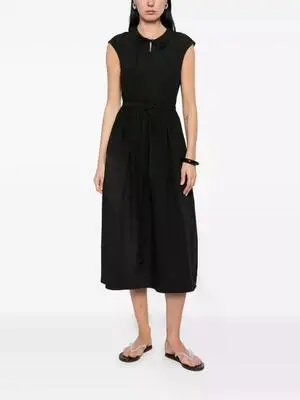 INDIVIDUAL SENTIMENTS Sleeveless Midi Dress With Belt - Black