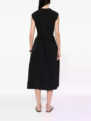 INDIVIDUAL SENTIMENTS Sleeveless Midi Dress With Belt - Black