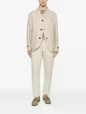 Eleventy Drawstring-fastening Trousers - Neutrals