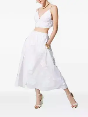 Liu Jo Floral Embroidered Top - White