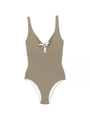 FISICO Knot-detail One-piece Swimsuit - Green