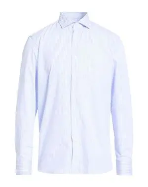 Caruso Man Shirt Navy Size 16 ½ Cotton Blue
