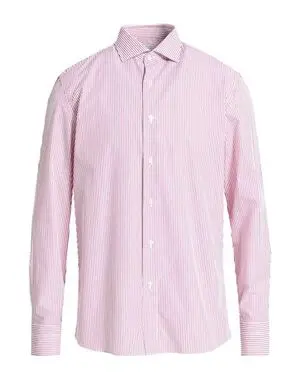 Caruso Man Shirt Navy Size 16 ½ Cotton Red