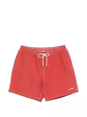 MC2 SAINT BARTH Drawstring-waist Swim Shorts - Red