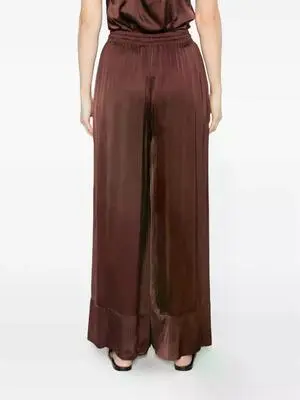Dixie Drawstring Waist Palazzo Pants - Brown
