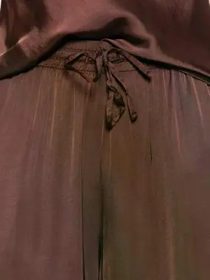 Dixie Drawstring Waist Palazzo Pants - Brown