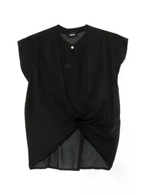 Dixie Knot-detail Blouse - Black