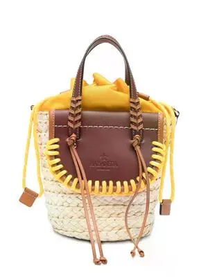 CUBA LAB Habanera Contrast-trim Bucket Bag - Neutrals