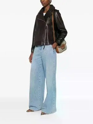 LEATHER AUTHORITY Zipped Leather Jacket