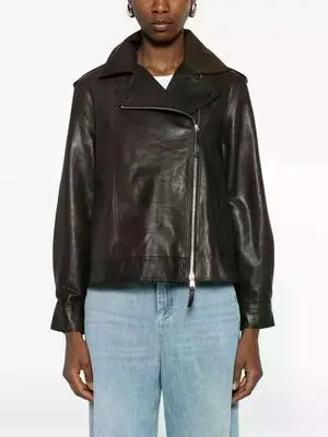LEATHER AUTHORITY Zipped Leather Jacket