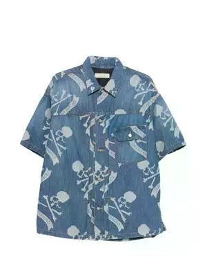 MASTERMIND WORLD Skull-print Denim Shirt