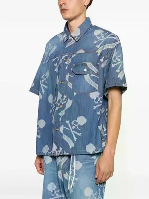 MASTERMIND WORLD Skull-print Denim Shirt