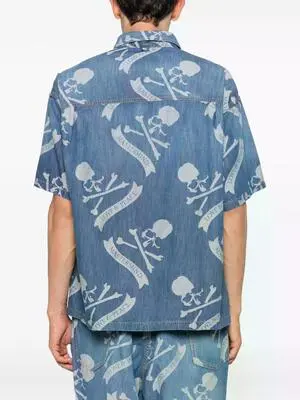 MASTERMIND WORLD Skull-print Denim Shirt