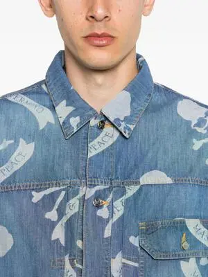 MASTERMIND WORLD Skull-print Denim Shirt