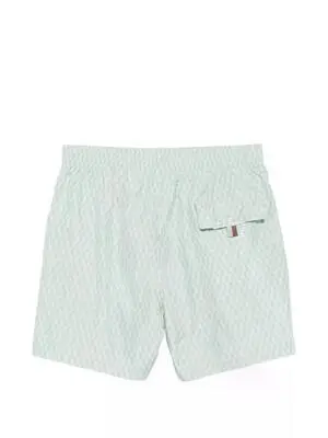Canali Geometric-print Swim Shorts
