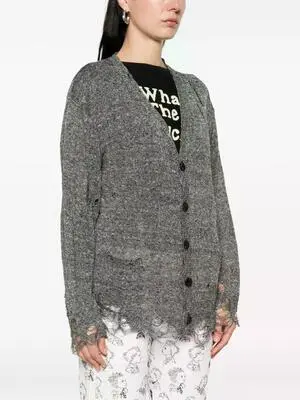 R13 Distressed V-neck Cardigan