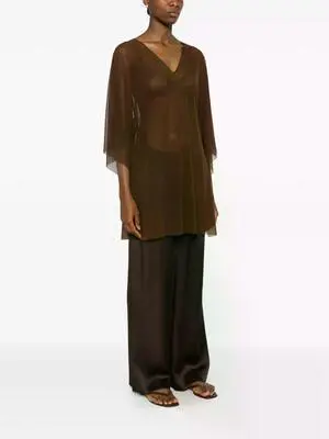 FISICO V-neck Top - Brown