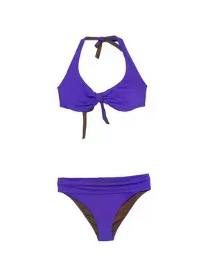 FISICO Knot-detail Halterneck Bikini - Purple